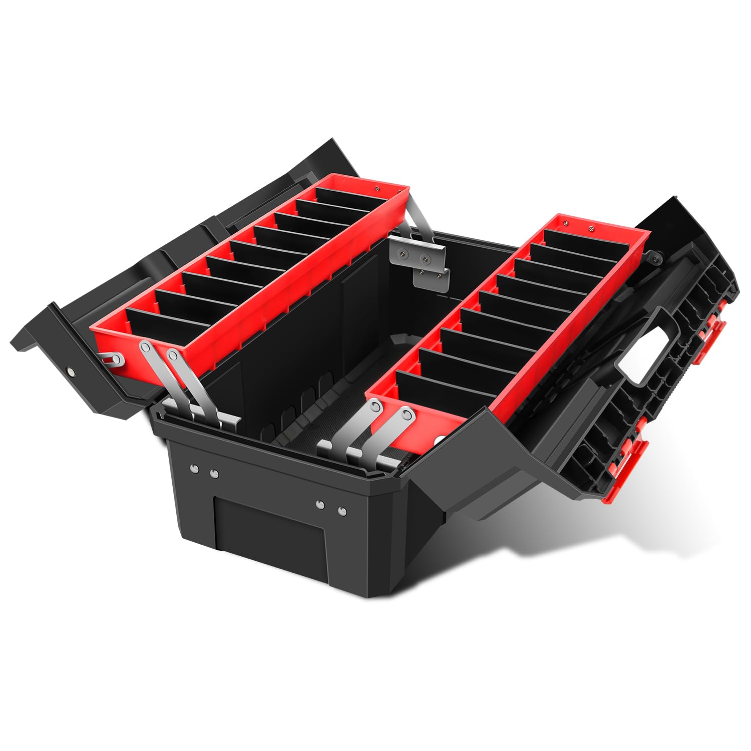 16.5" Toolbox With Removable Tray-Stainless Steel Dual Lock Strong ...