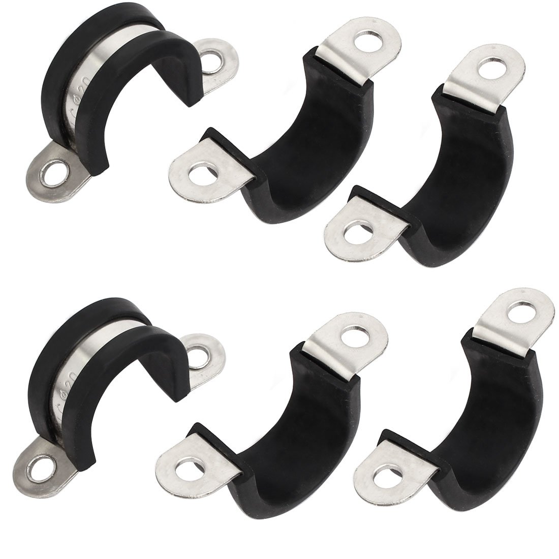 Sourcingmap 20mm Dia Rubber Lined U Shaped 304 Stainless Steel Pipe ...