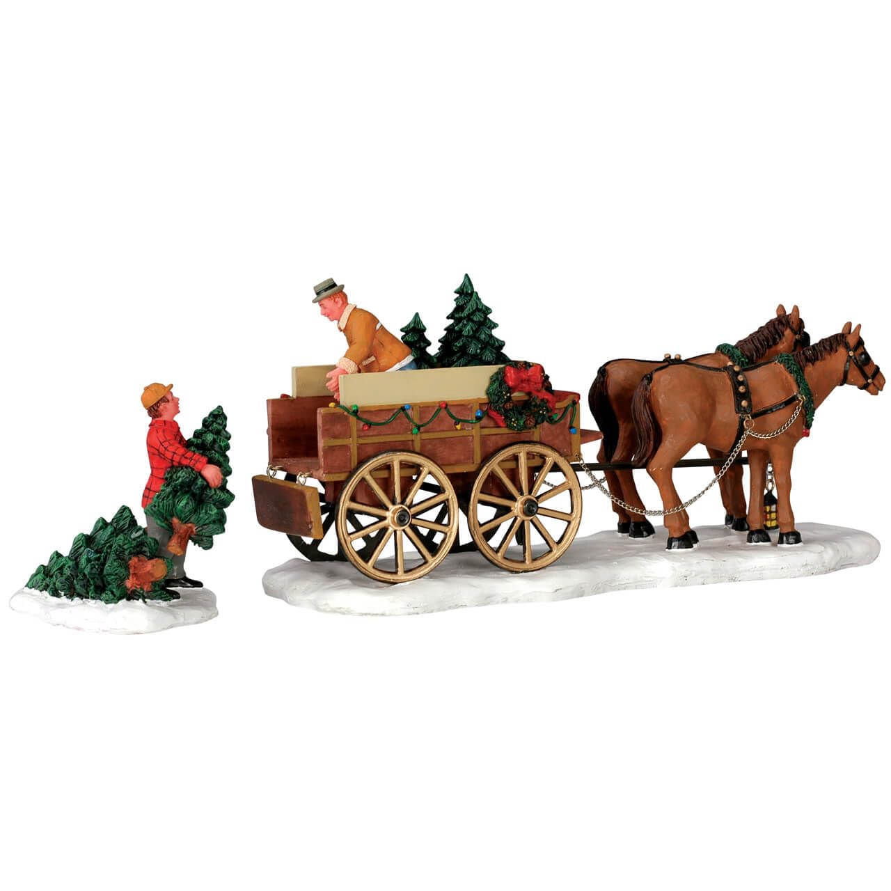 Amazon.com: Lemax Christmas Tree Wagon, Set of 2#43451 : Home & Kitchen
