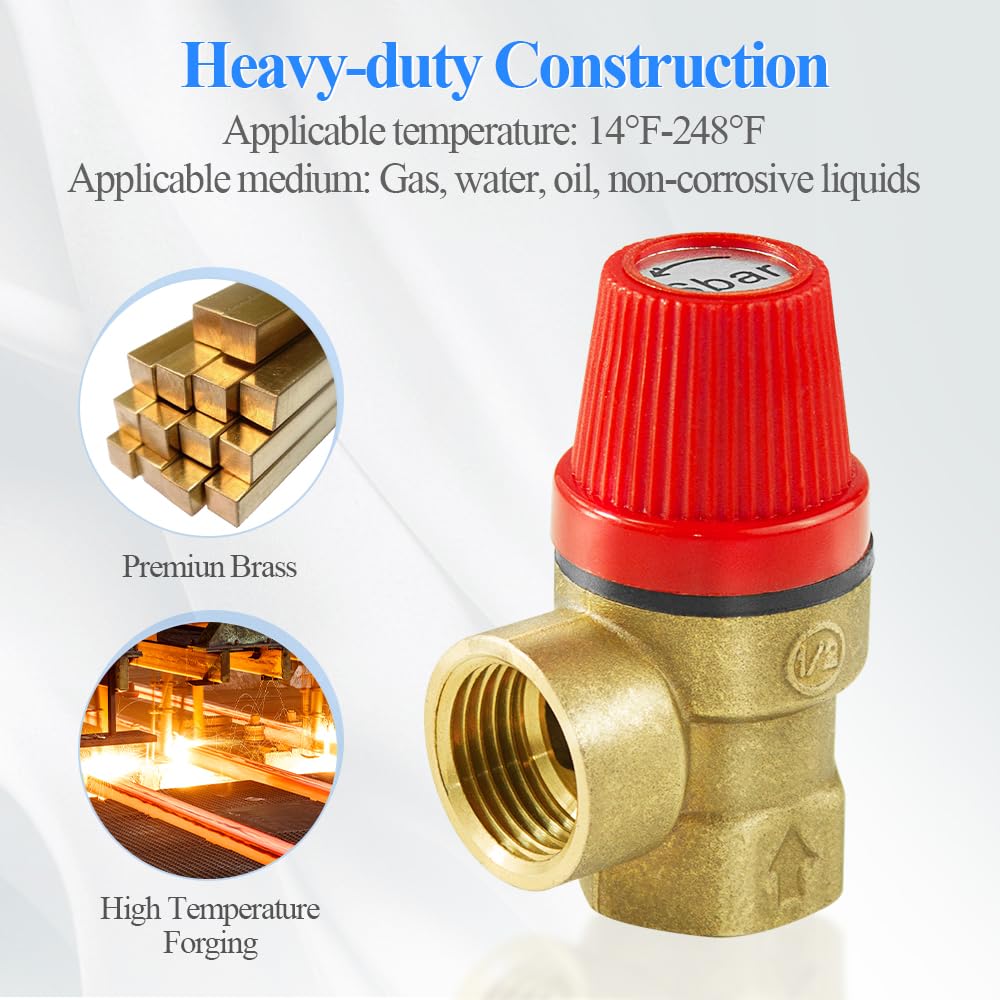 Snapklik.com : WiseWater 1/2" Pressure Relief Valve, Set Pressure ...