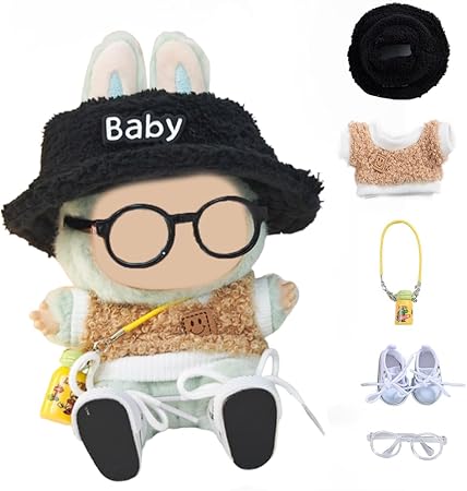 Labubu con Ropa - Conjunto Rosa con Cámara y Botella de Agua, Ropa para ...