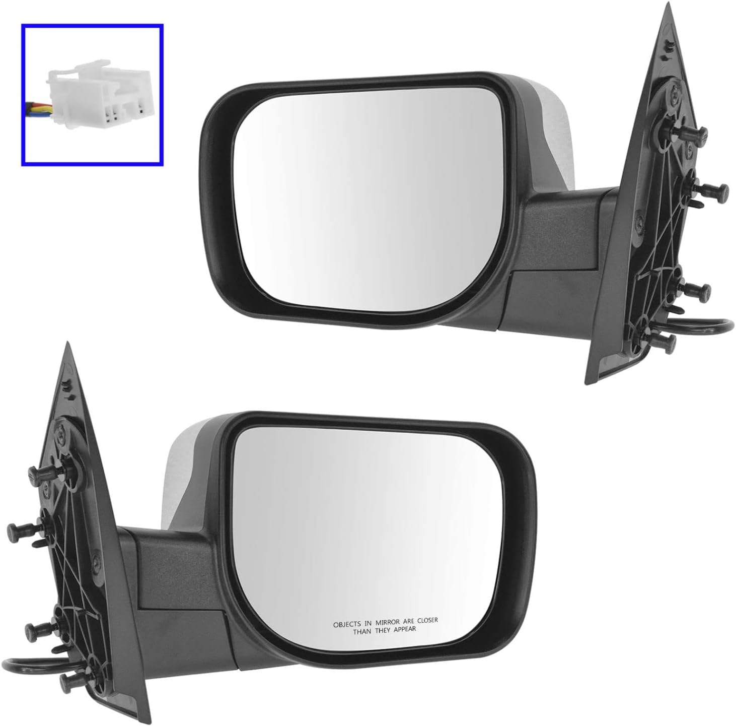 Amazon.com: Exclusive REPLACEMENT Clip-On Chrome Mirror Caps Compatible ...
