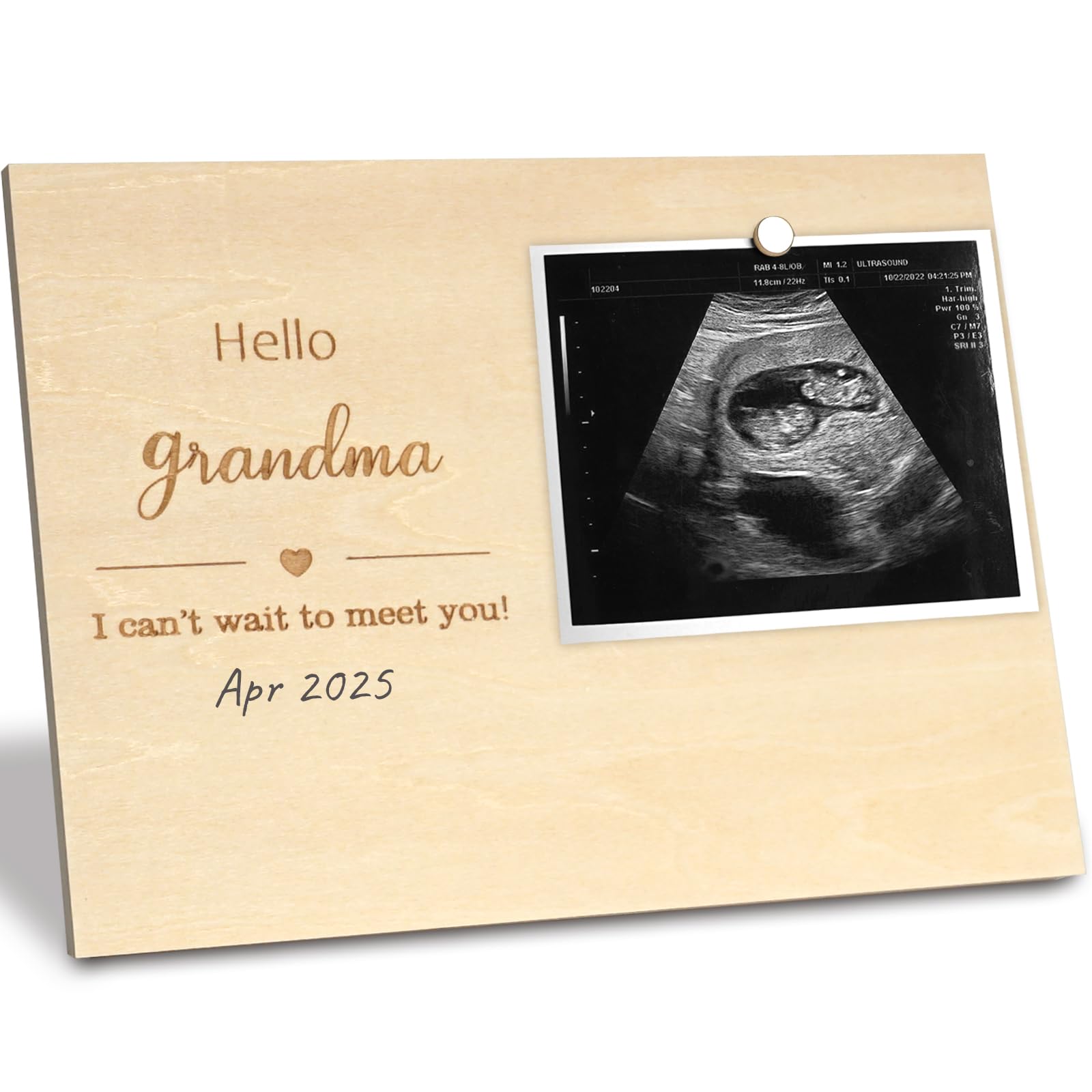 Amazon.com: HAMUIERS Pregnancy Announcement for Grandma, Baby Sonogram ...