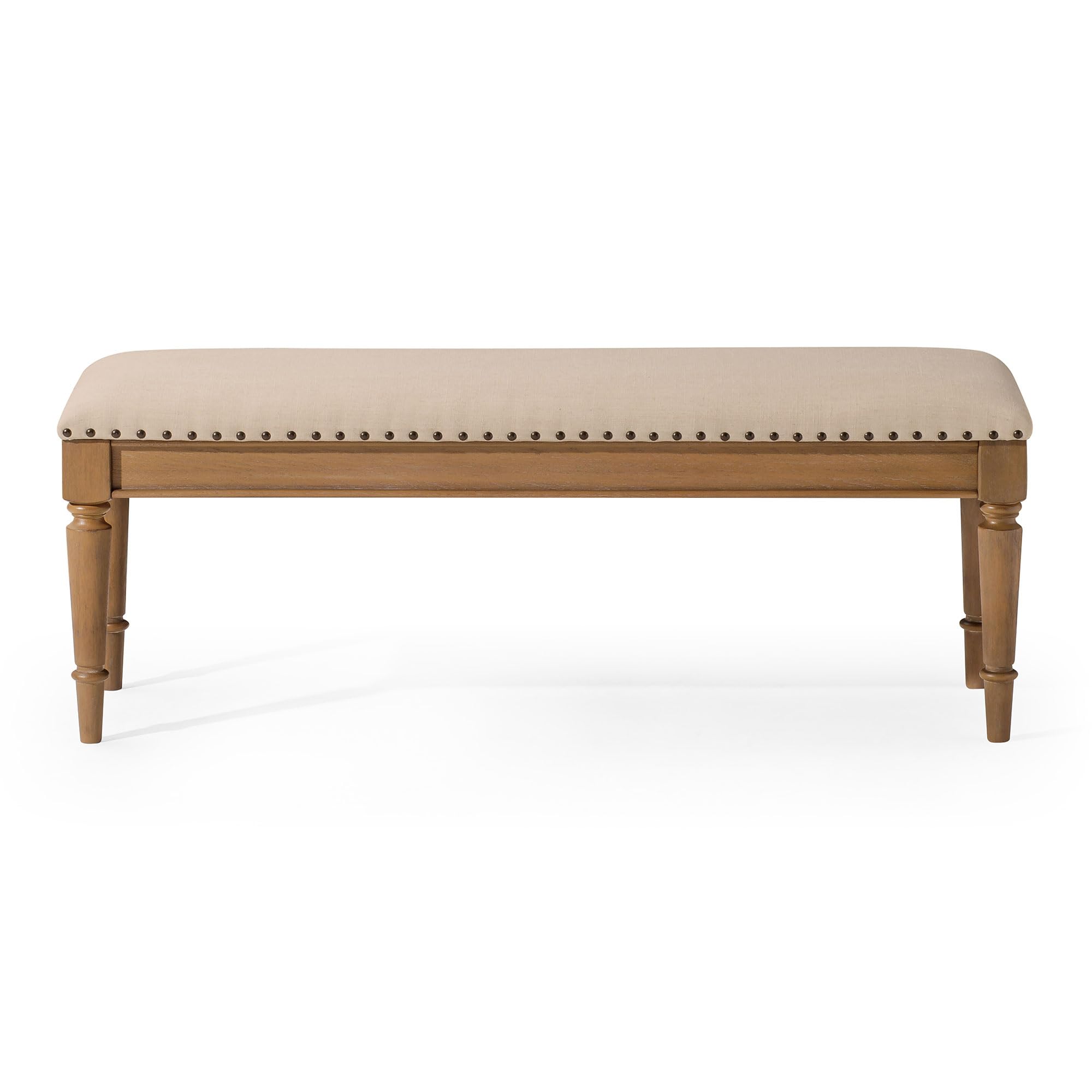 Amazon.com: Maven Lane Elizabeth Traditional Wooden Upholstered Bench ...