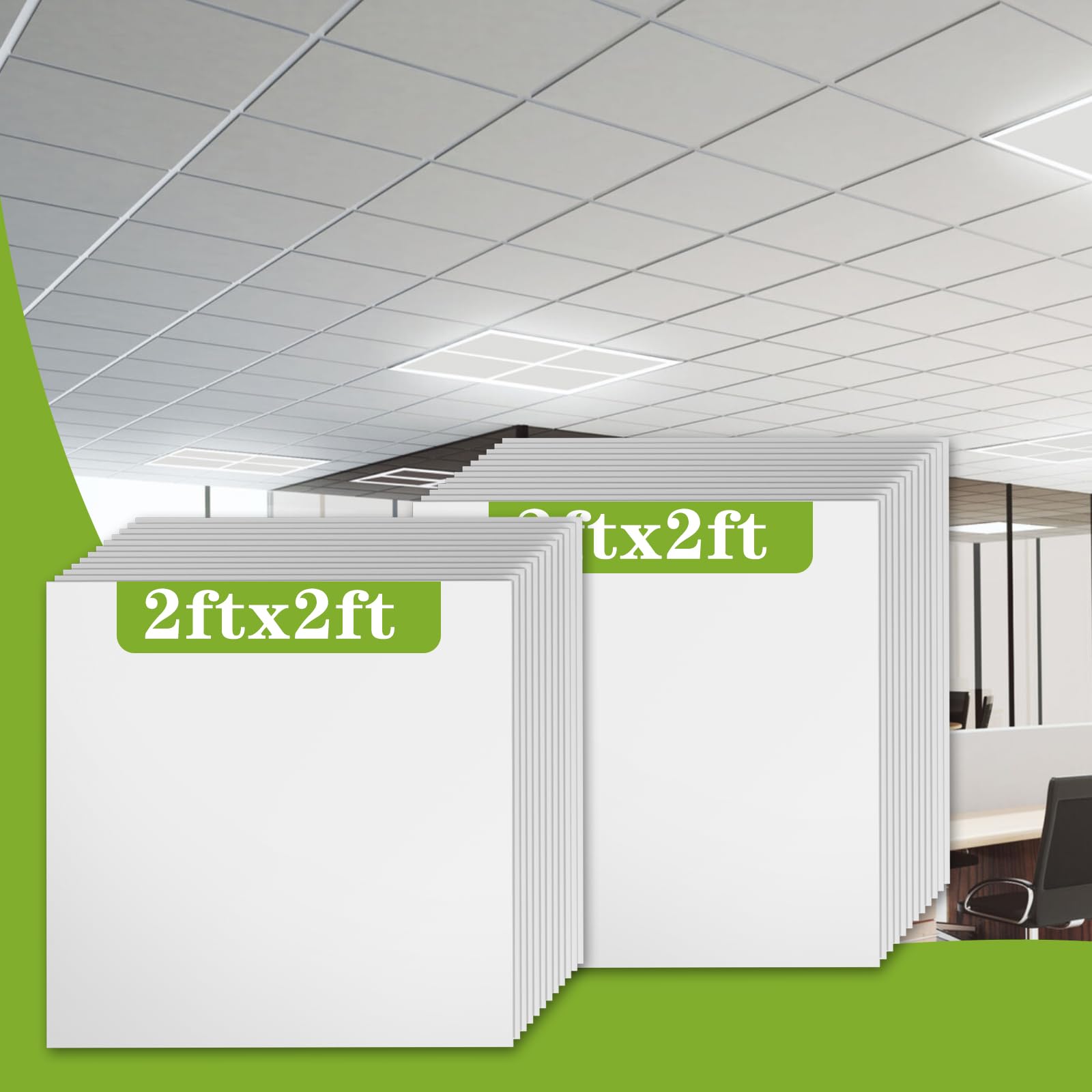 Snapklik.com : ROOMTEC 2ft X 2ft Smooth White Drop Ceiling Tile ...