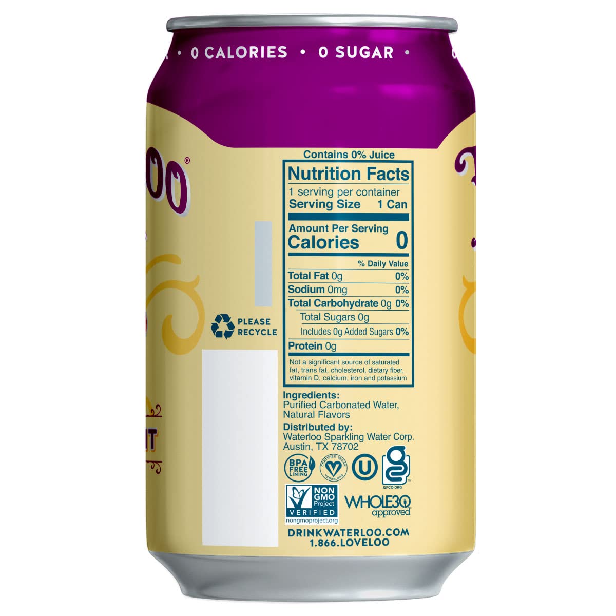 Buy Waterloo Sparkling Water, Passion Fruit Sparkling Water, 12 Fl Oz, 12 Pack Online at ...