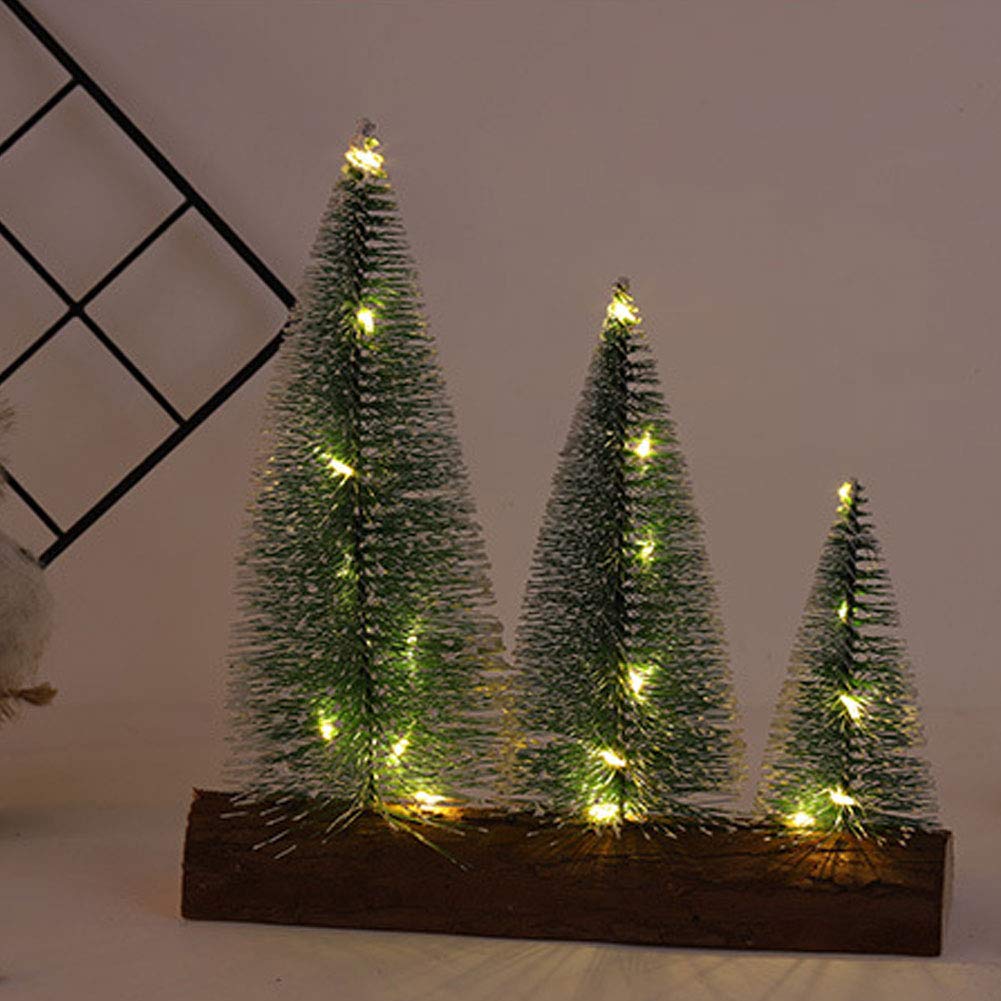 Mini Christmas Tree, Small Christmas Tree with Led Light, Pine Tree ...