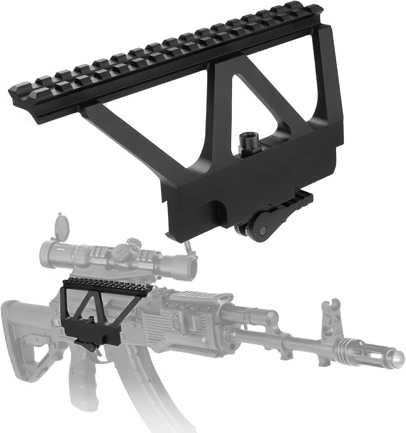 Amazon.com: TRSAIM Side Scope Mount - Quick Detach Scope Mount Side ...