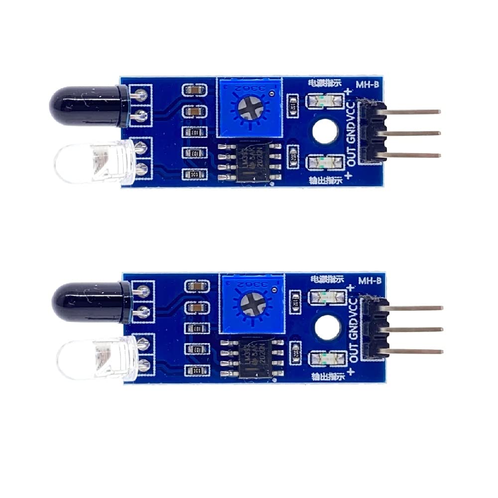 ControllersTech 2 PCs of IR (InfraRed) Proximity Sensor for Obstacle Sensing and Line Follower ...