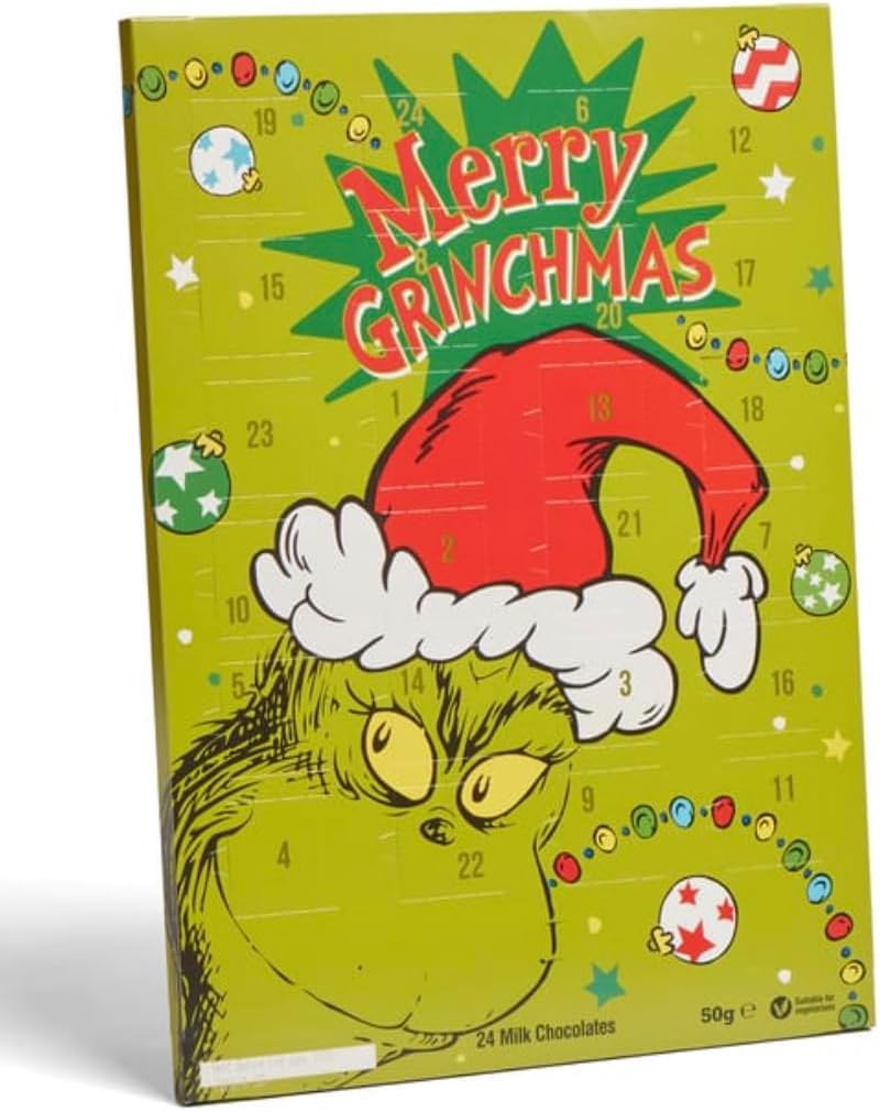 Christmas Chocolate Grinch Advent Calendar - 2024 - Merry Grinchmas 50g ...