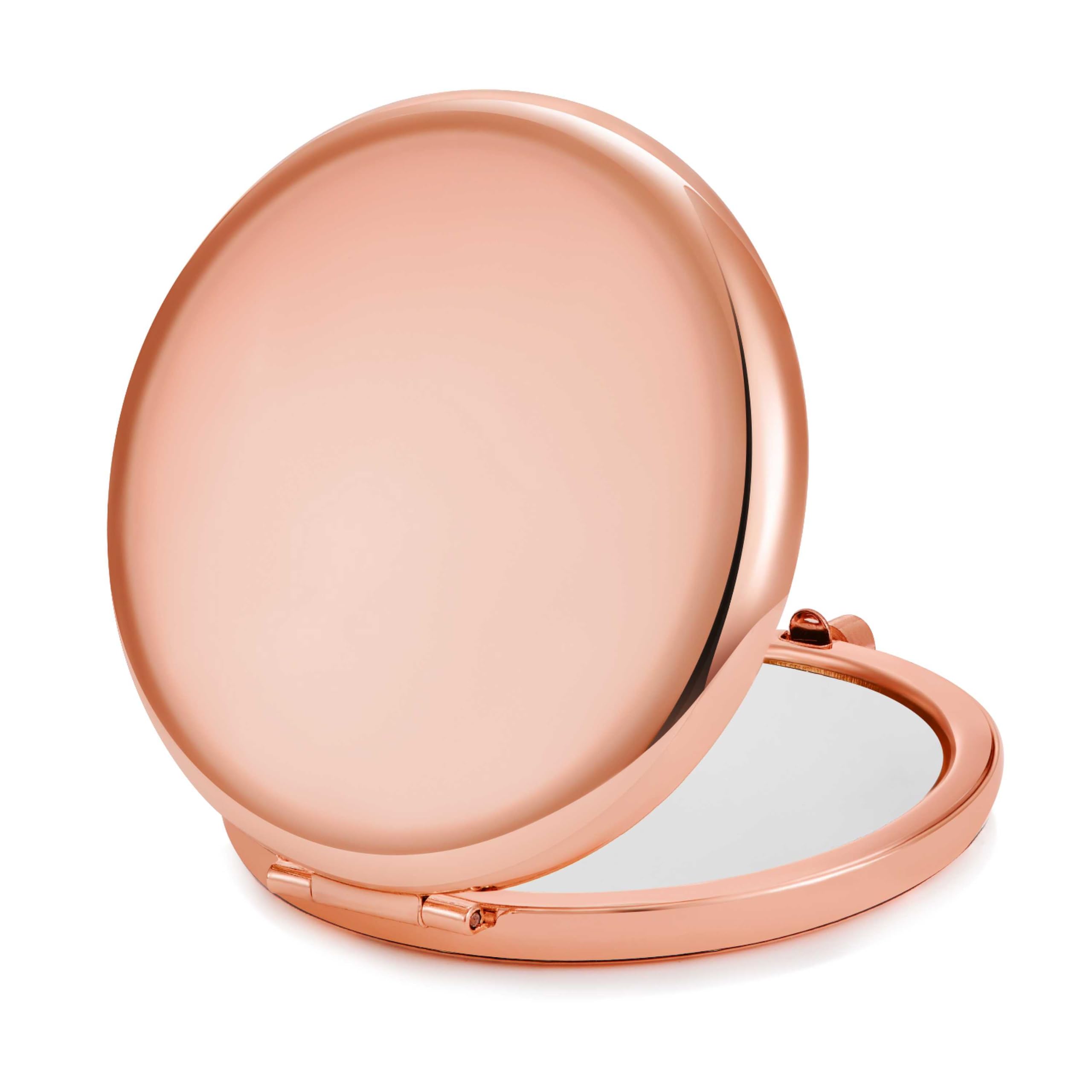 Compact Mirrors For Women New Arrival Single Side PU Leather Round