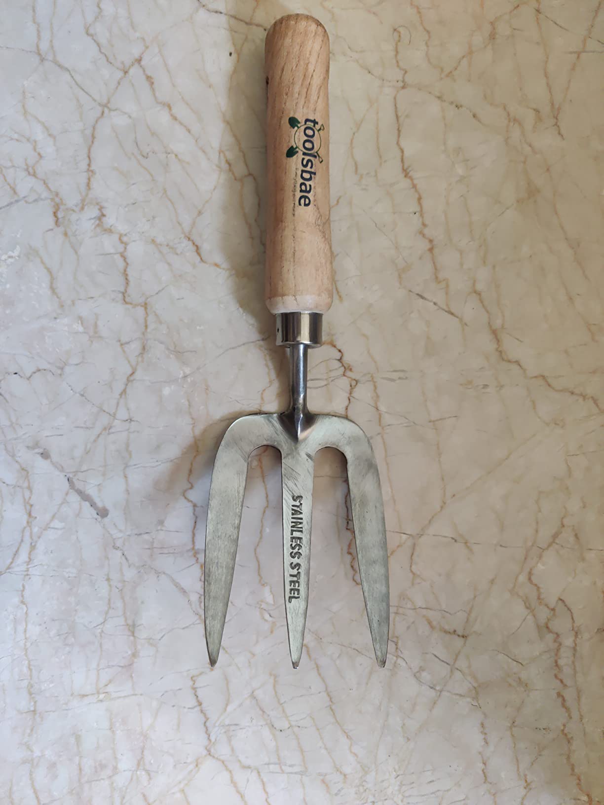 Tools Bae - Garden Hand Fork Stainless Steel with Wooden Handle for ...