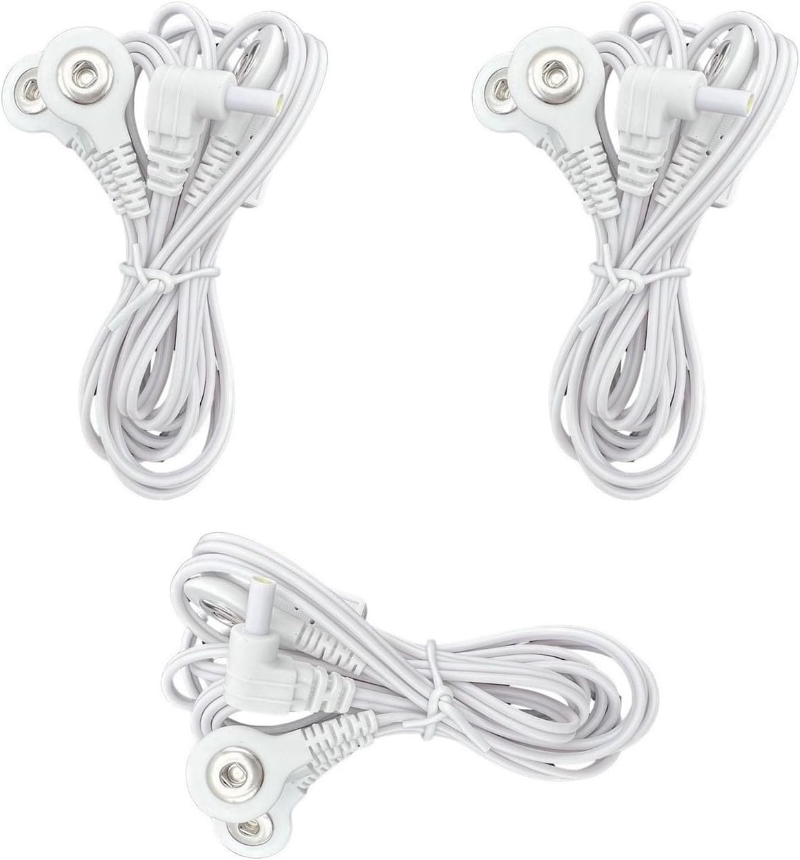 Amazon.com: 4 Count TENS Wires 3.5mm Plug TENS to 3.5mm Snap Electrode ...