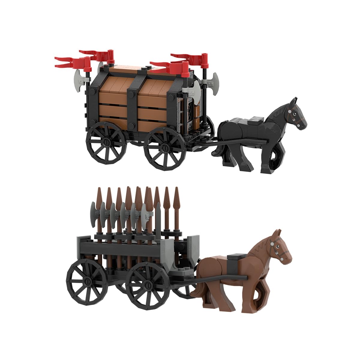 Amazon.com: Koowants Medieval Carriage Building Blocks,Ancient Military ...