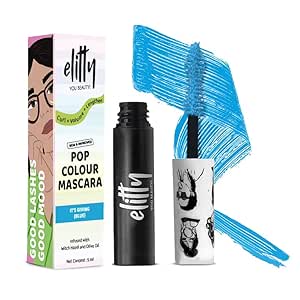 Buy Elitty Pop Colored WaterProof Lush Lashes Mascara- Blue Color - It ...