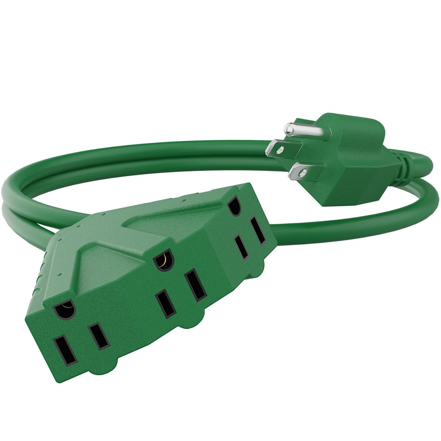 Amazon.com: PLUGTUL 2FT Outdoor Extension Cord with Multiple Outlets ...