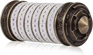 Goolsky Leonardo da Vinci Code Toy Metal Cryptex Locks Wedding Gifts Ring Letter Password Escape ...