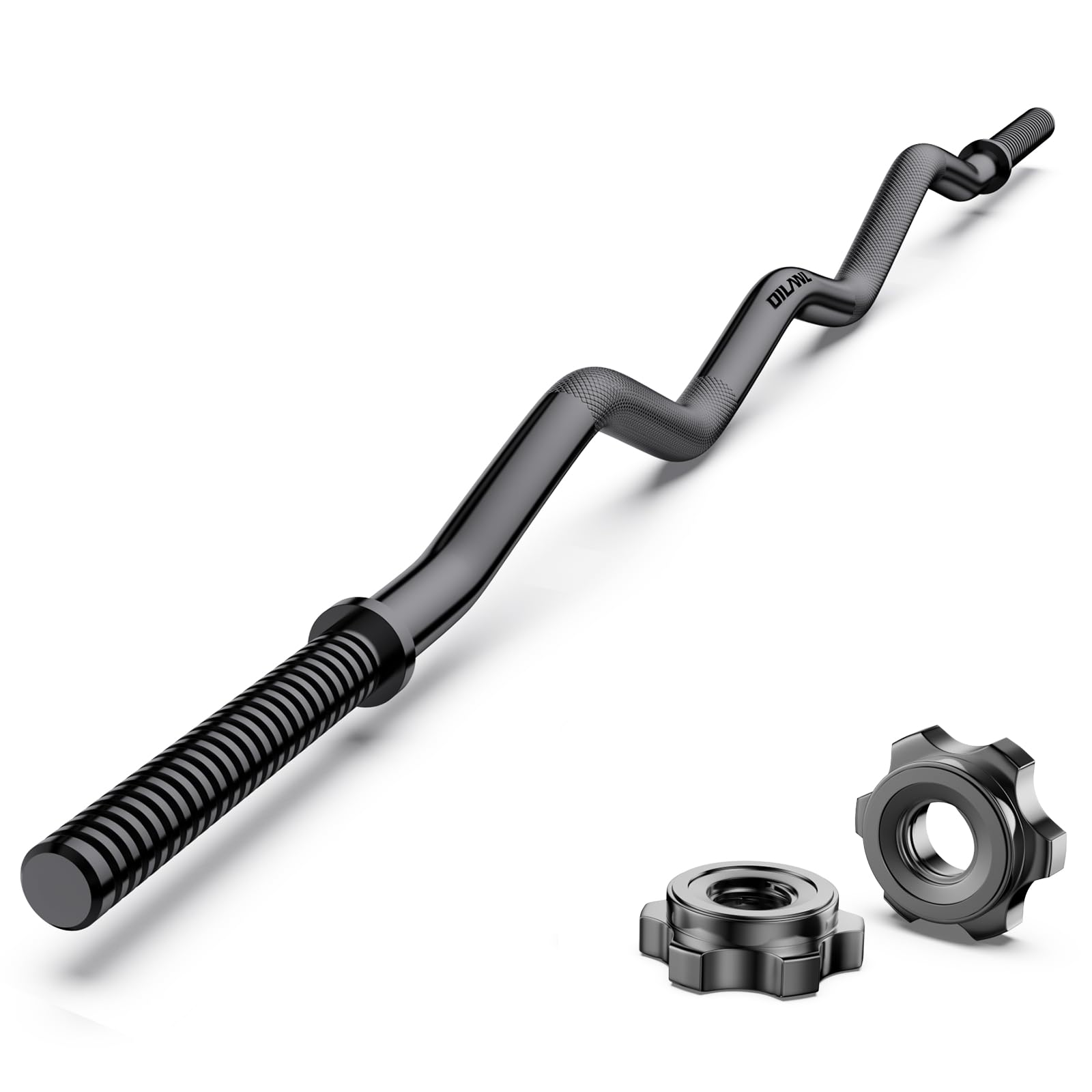 Amazon.com : 47" EZ Curl Bar Weight Lifting Bar, 1-inch Plates Curl ...