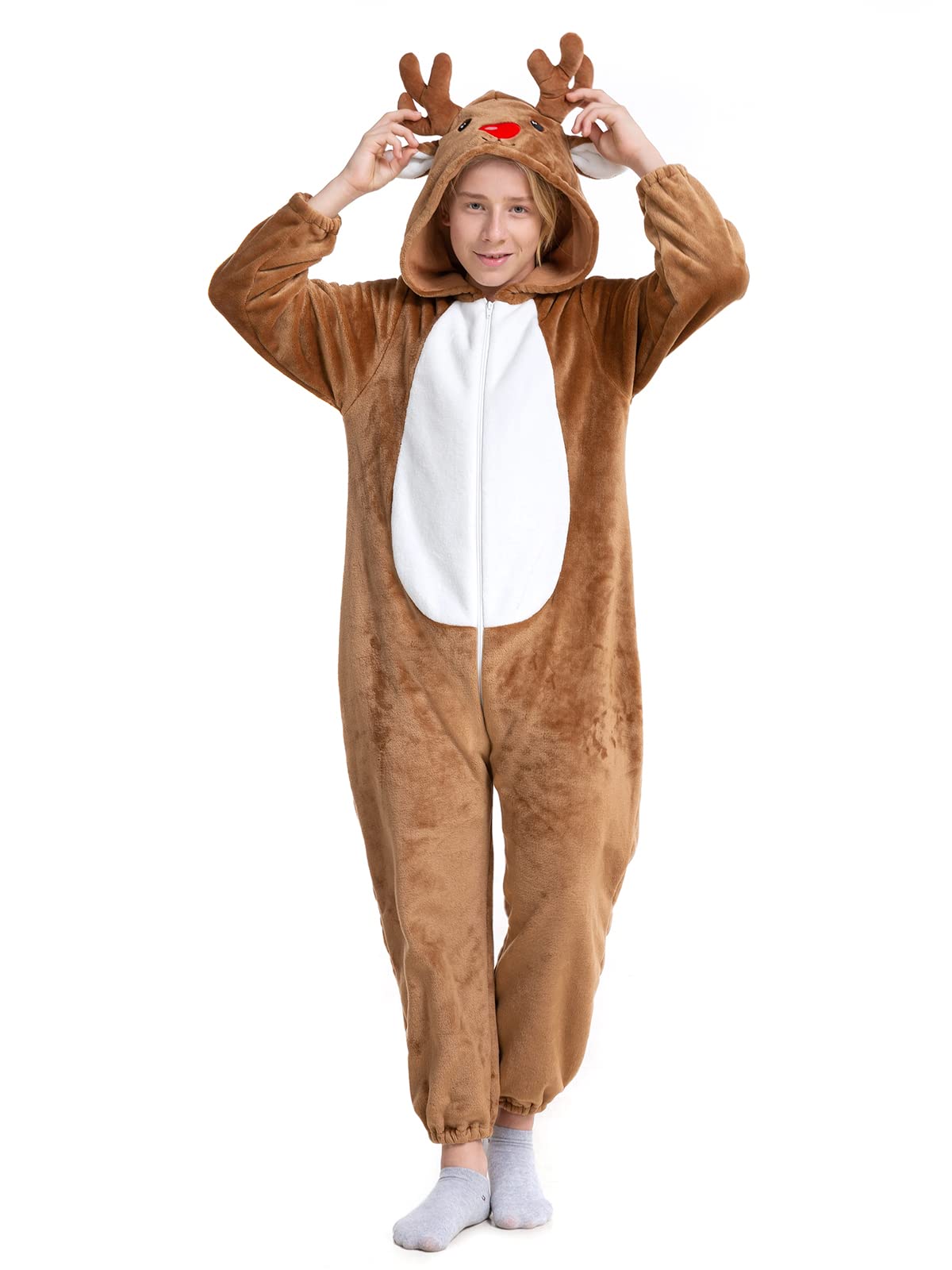 Snapklik.com : Reindeer Onesie Kids, Christmas Onesie Pajamas Boys ...