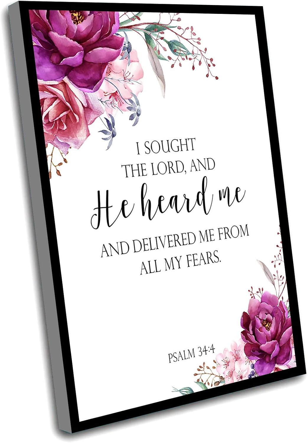 BEAUTIFUL WALL ART,I Sought The Lord And He Delivered Me Psalm 34 4 ...