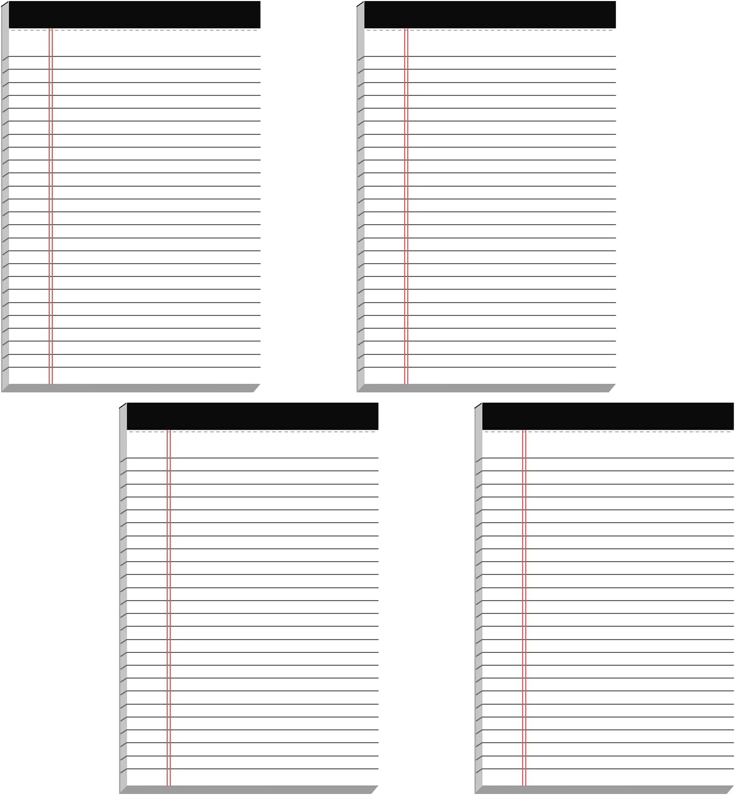 Amazon.com : 12 Pcs Paper Pads with Date and Perforated on Top, 75 GSM ...