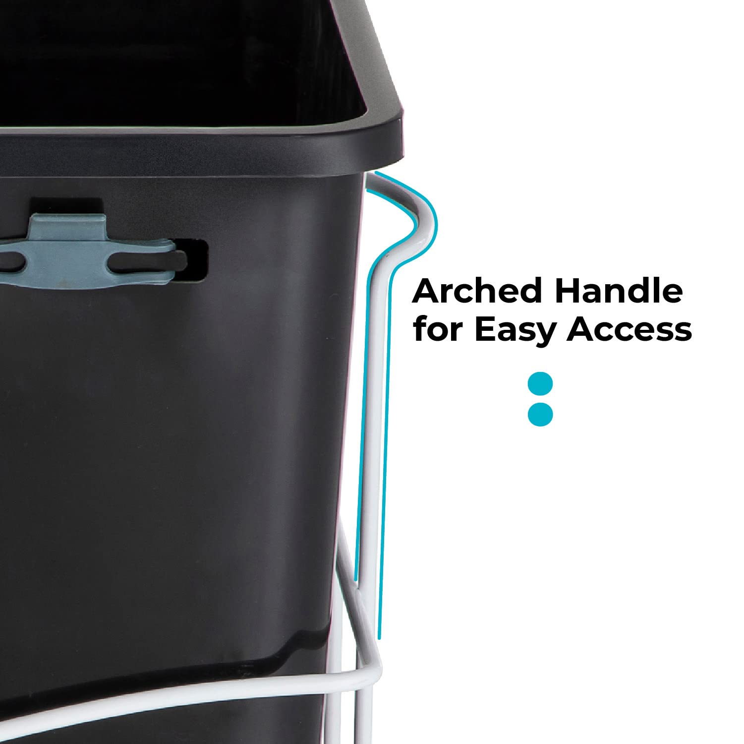Home Zone Living 15 Gallon Pull Out Dual Trash Can for Recycling and ...