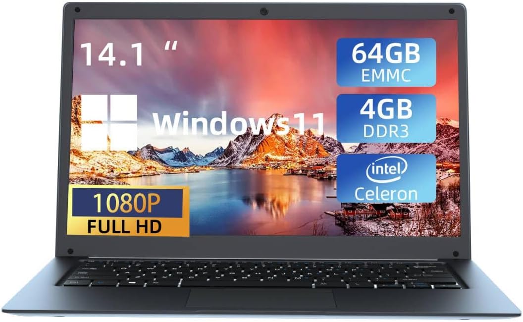 Amazon.com: 14.1''Laptop, Celeron N3350, 1920x1080 FHD IPS Display ...