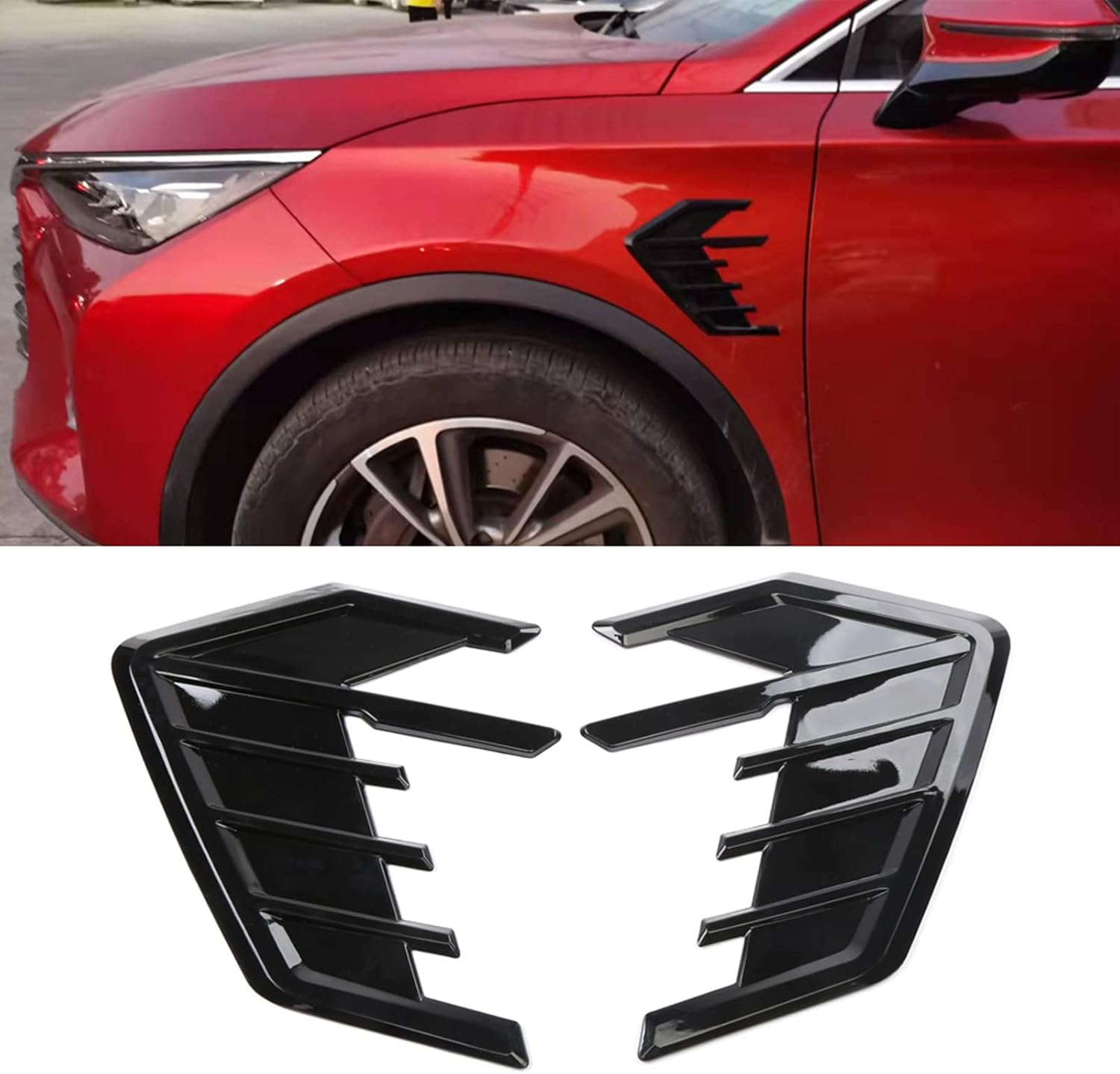 Buy Aumotop Universal 2pcs Car Fender Side Vents Decor Air Flow Intake ...