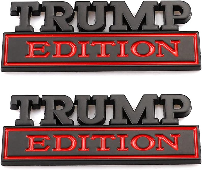 Amazon.com: 2 Pcs Trump Edition Emblem Car Side Rear Front Hood Trunk ...