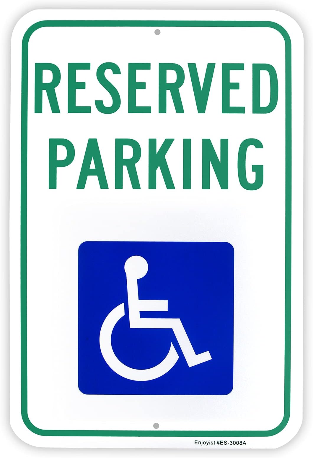Amazon.com: Handicap Parking Sign, (2 Pack) 18 x 12 inch Aluminum Metal ...