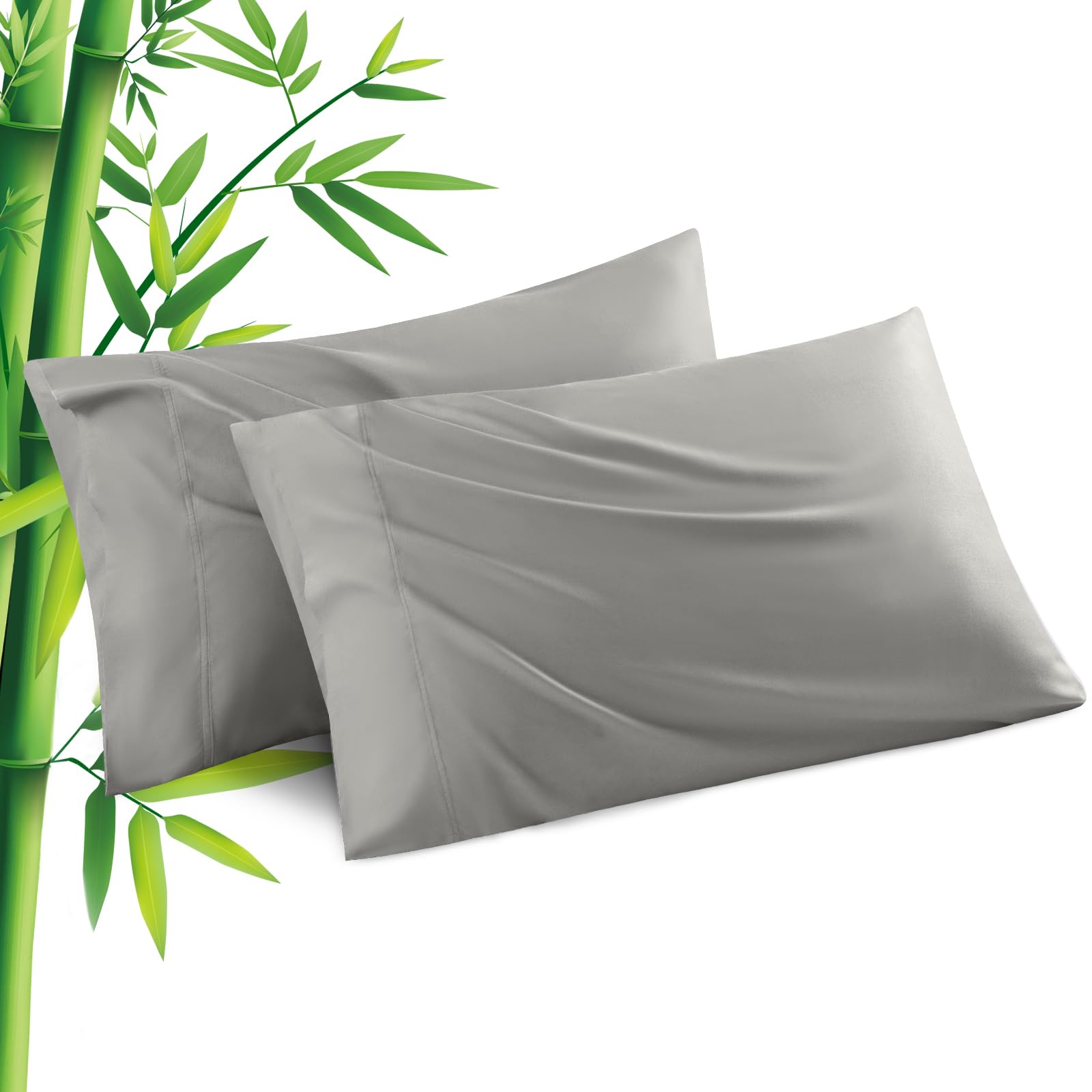 Amazon.com: Pillowcases King Size 2 Pack, Viscose Cooling Pillow Cases ...