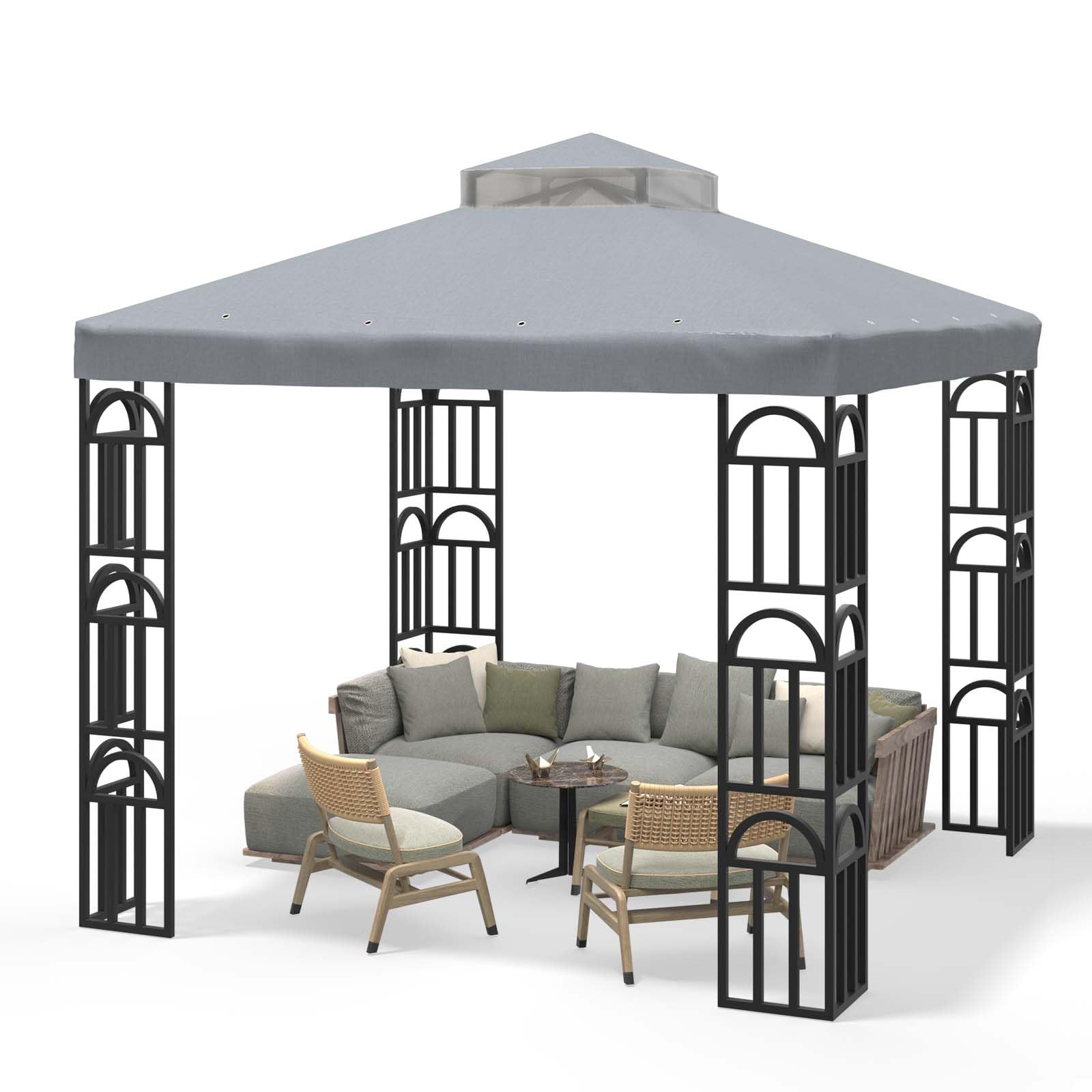 Amazon.com : Go Beyond Gazebo 10x10 Canopy Replacement Top，Double ...
