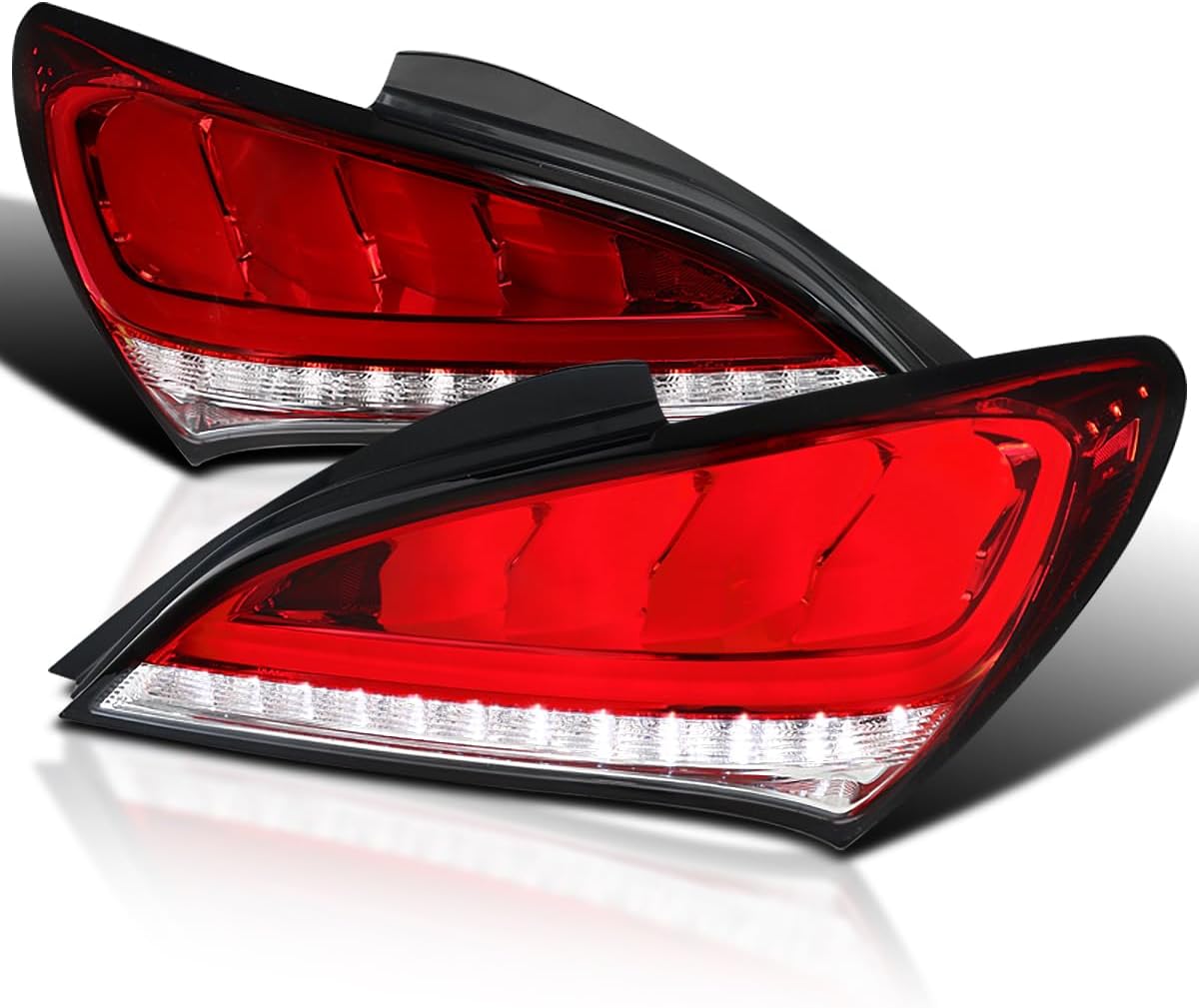 Amazon.com: AmeriLite Red Lens LED Bar Replacement Taillights Set For ...