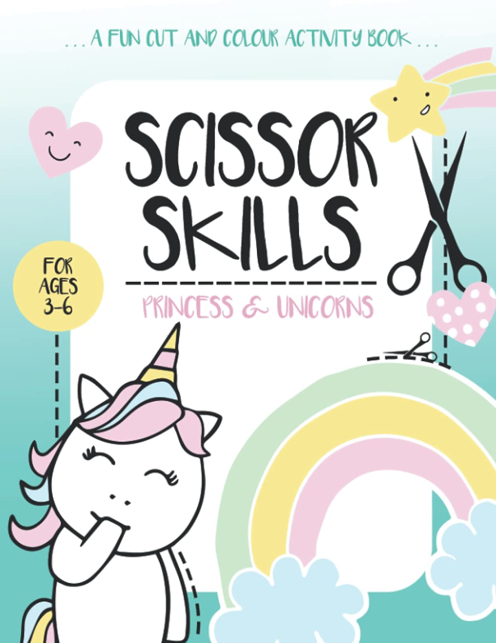 Buy Princess & Unicorn Scissor Skills Book - Cutting and Pasting for ...