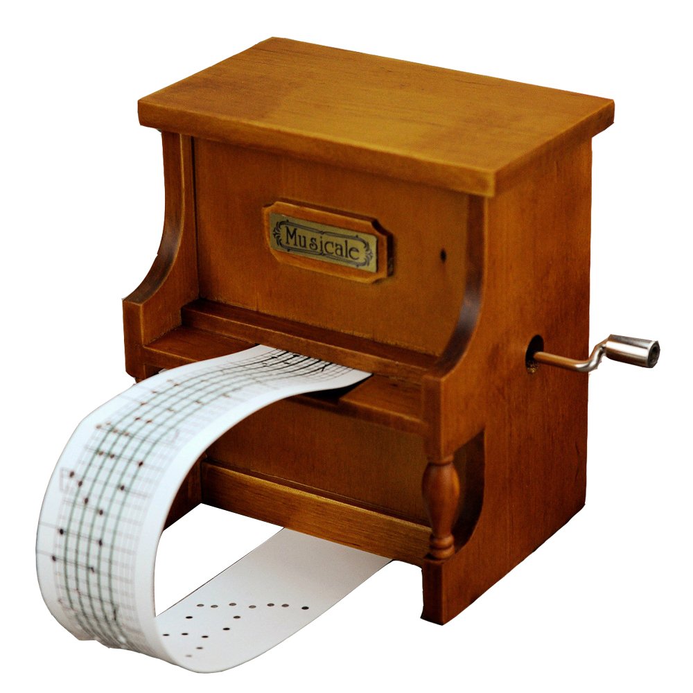 DIY Musical Box Gift Vintage Wooden Music Box With 30-Note Mechanism ...