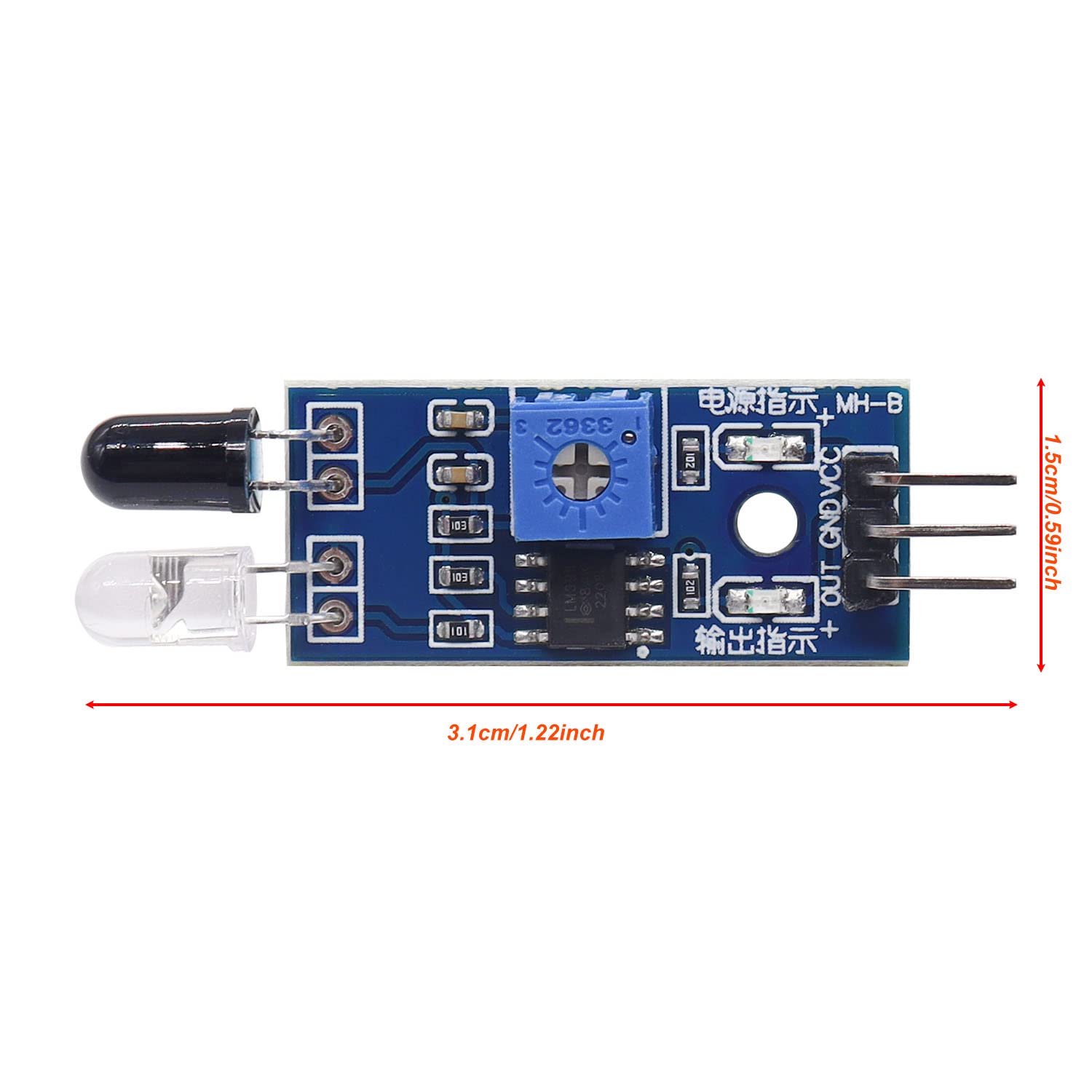 Snapklik.com : Weideer 5pcs IR Infrared Obstacle Avoidance Sensor ...