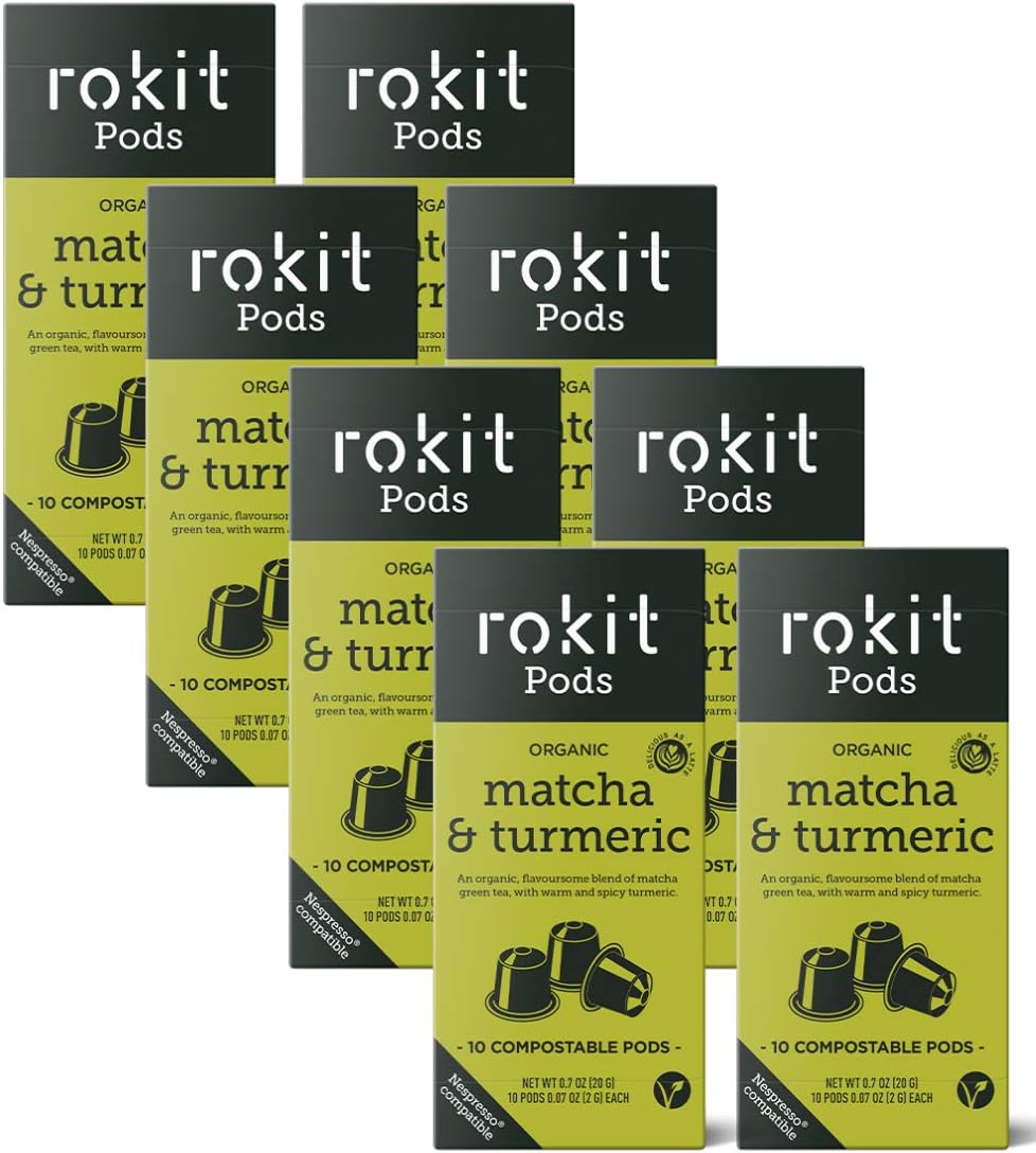 Rokit Pods | Organic Japanese Matcha Tea & Turmeric Pods | Nespresso ...