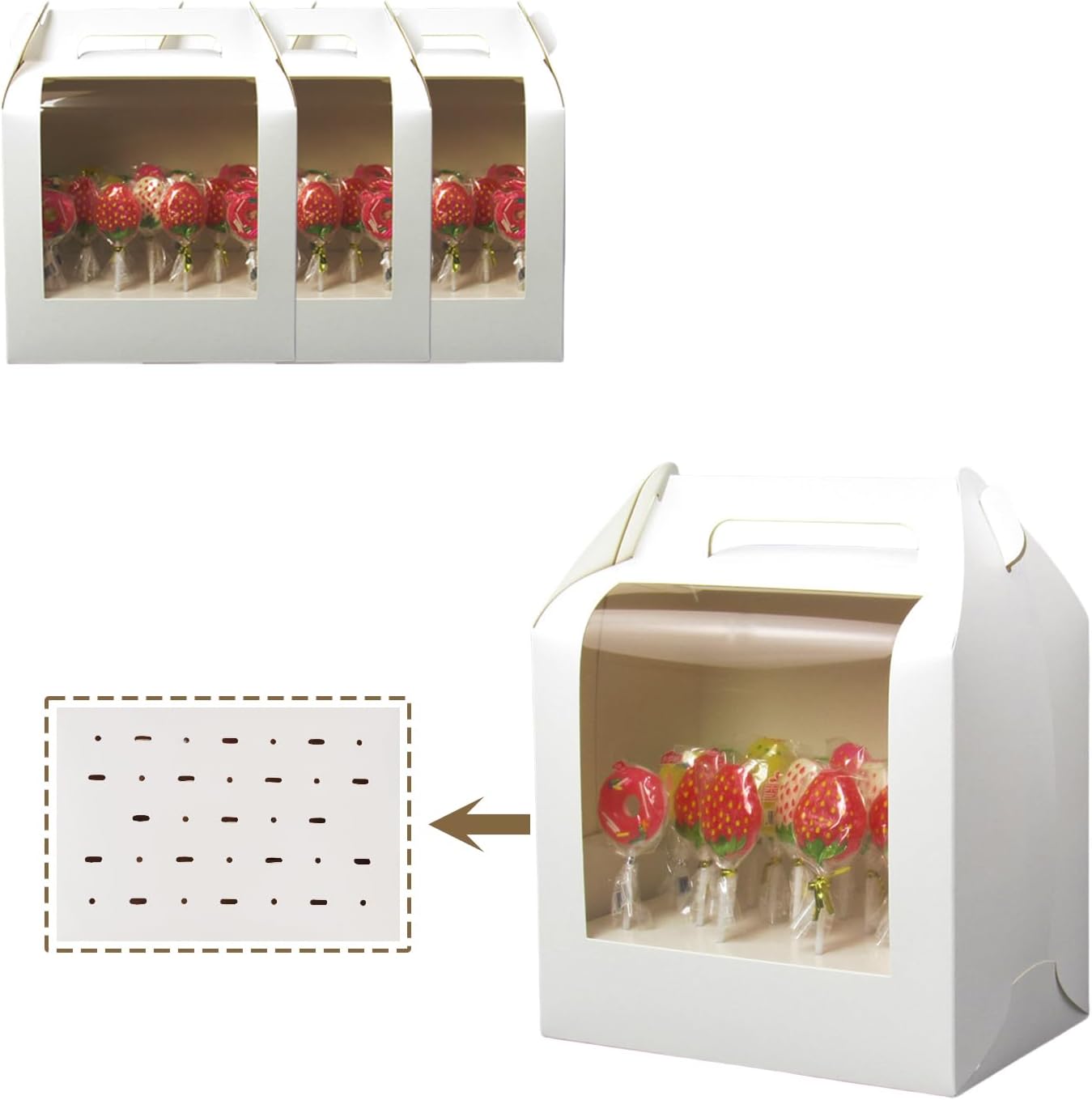 Amazon.com: Yoqanr 4 PCS Cake Pop Boxes - Portable Cake Pop Holder ...