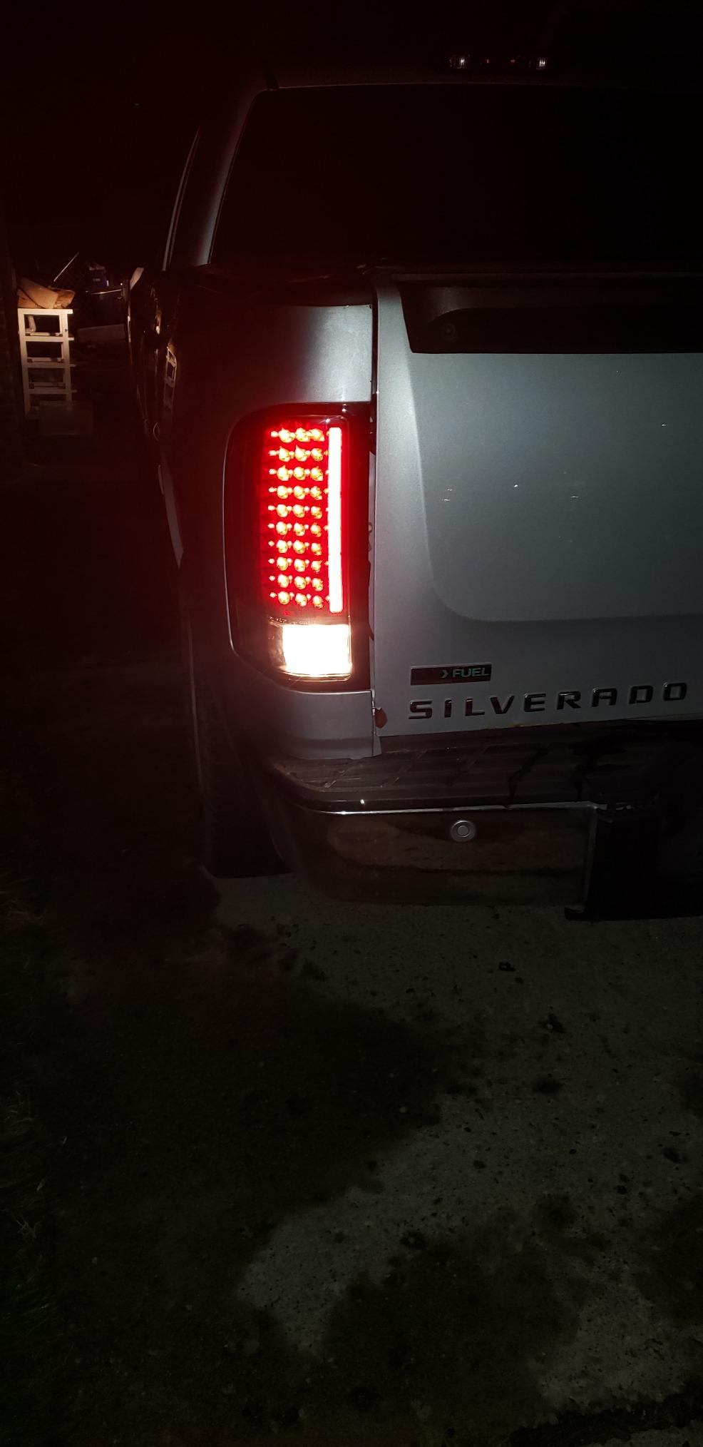 Amazon.com: SPPC Black LED Tail Lights Assembly Set for Chevrolet ...