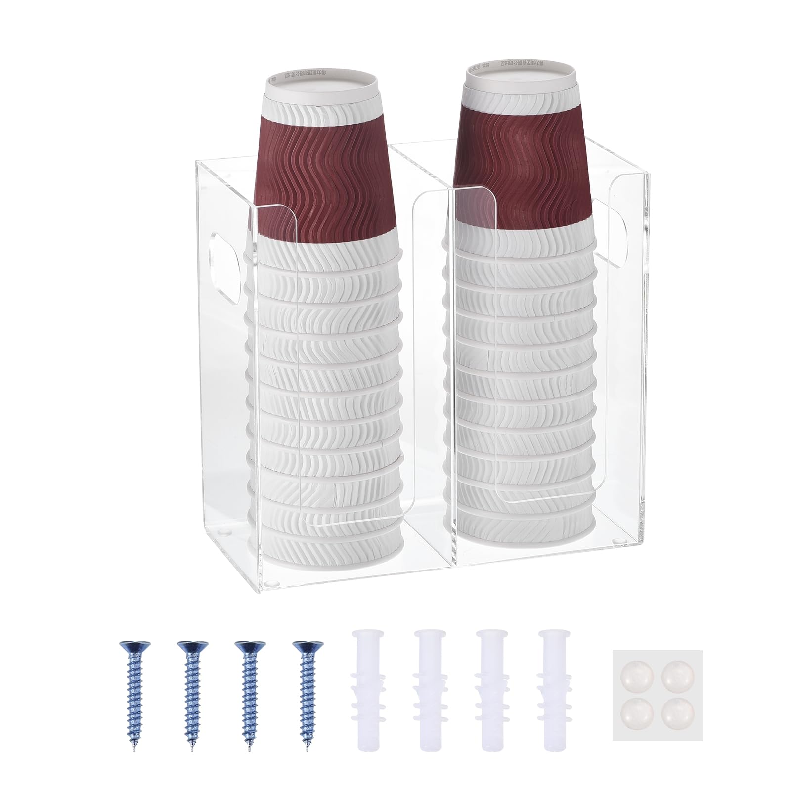 Amazon.com: uxcell Disposable Coffee Cup Dispenser, 2 Compartments ...