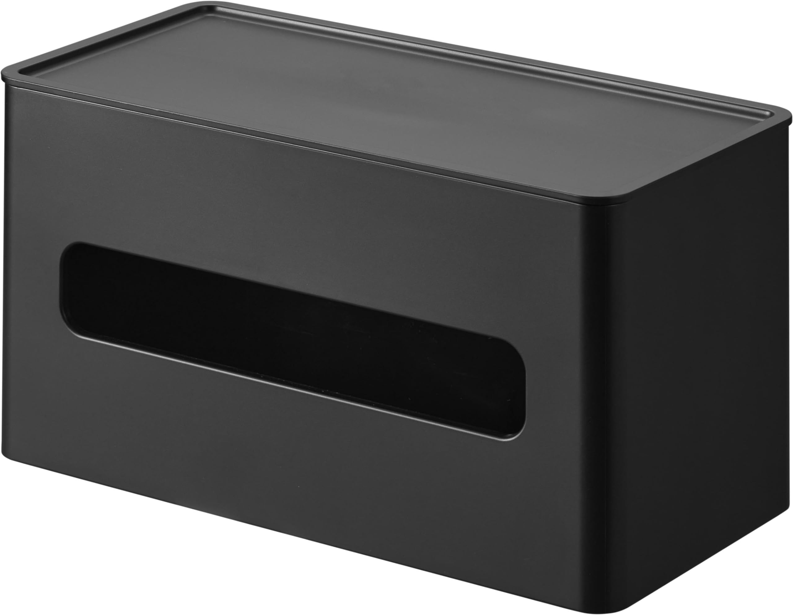 Amazon｜山崎実業(Yamazaki) 両面 コンパクト ティッシュ ＆ ウェットシートケース ブラック 約W21.7×D11×H11 ...