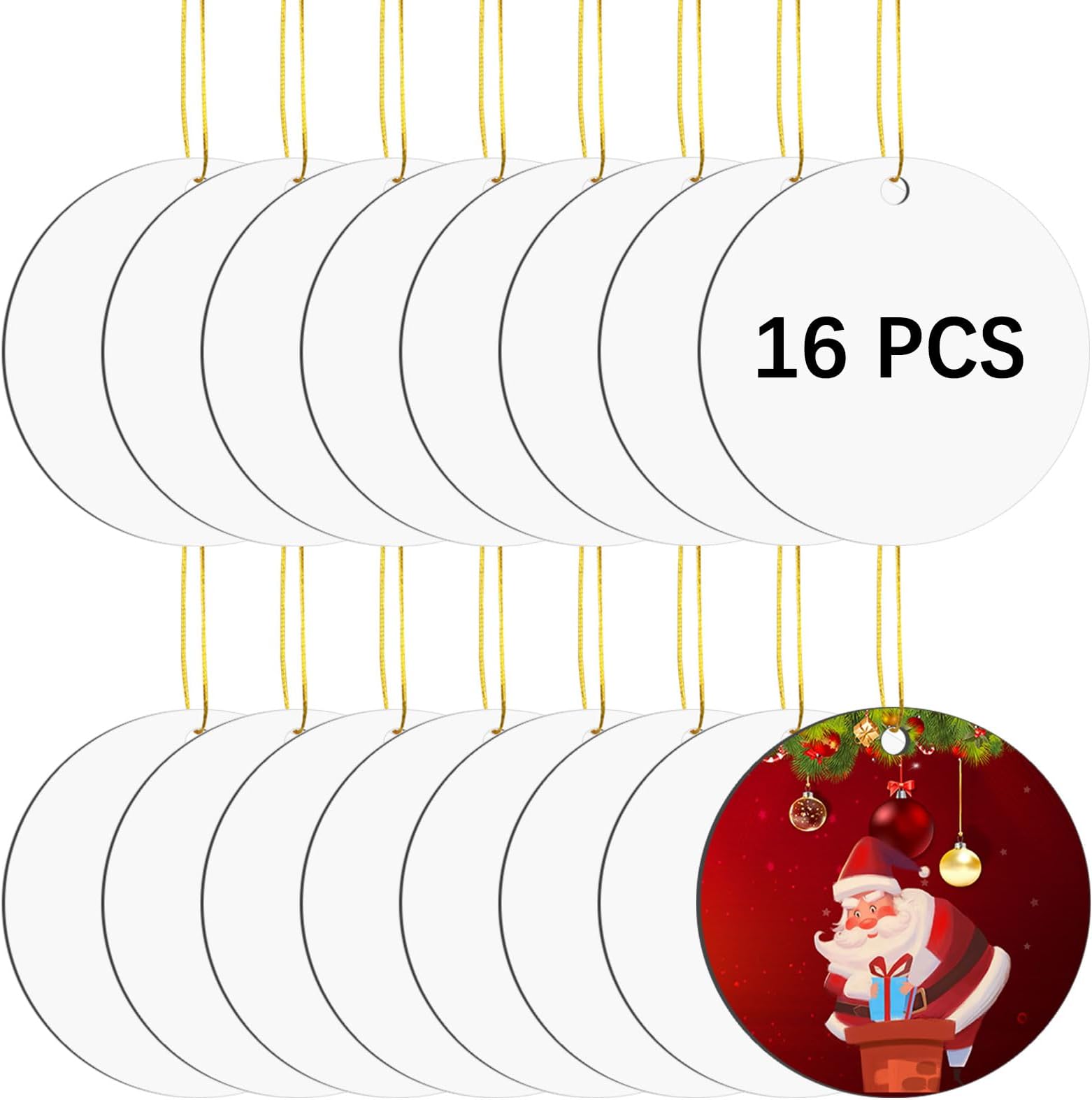 Amazon.com: 27 PCS Sublimation Christmas Ornaments Blanks MDF Bulk ...
