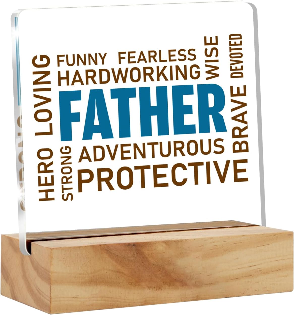 Amazon.com: Father Gifts From Son Daughter, Father Desk Decor Acrylic ...