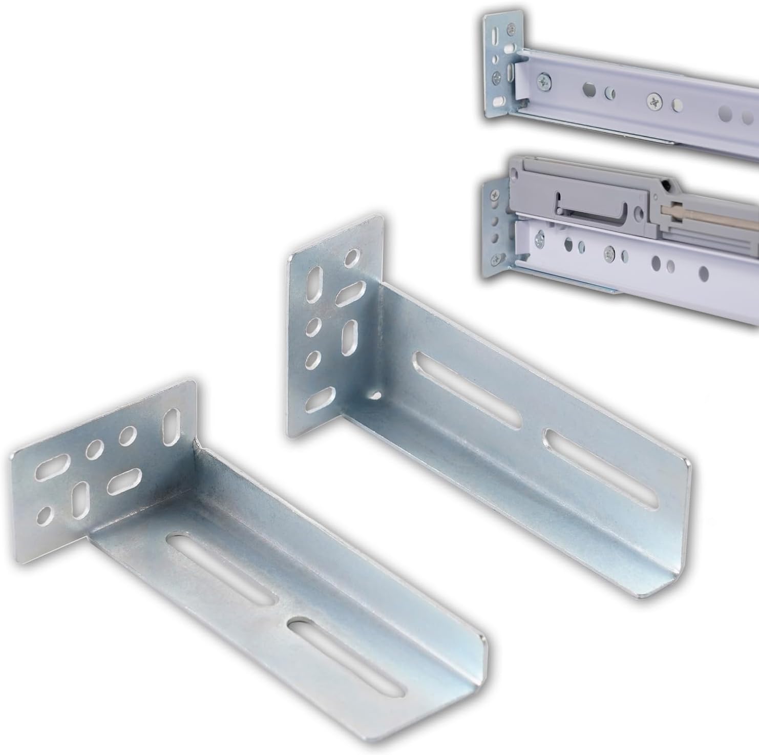 Molvyan Face Frame Rear Mounting Brackets 5 Pairs for Drawer Slide ...