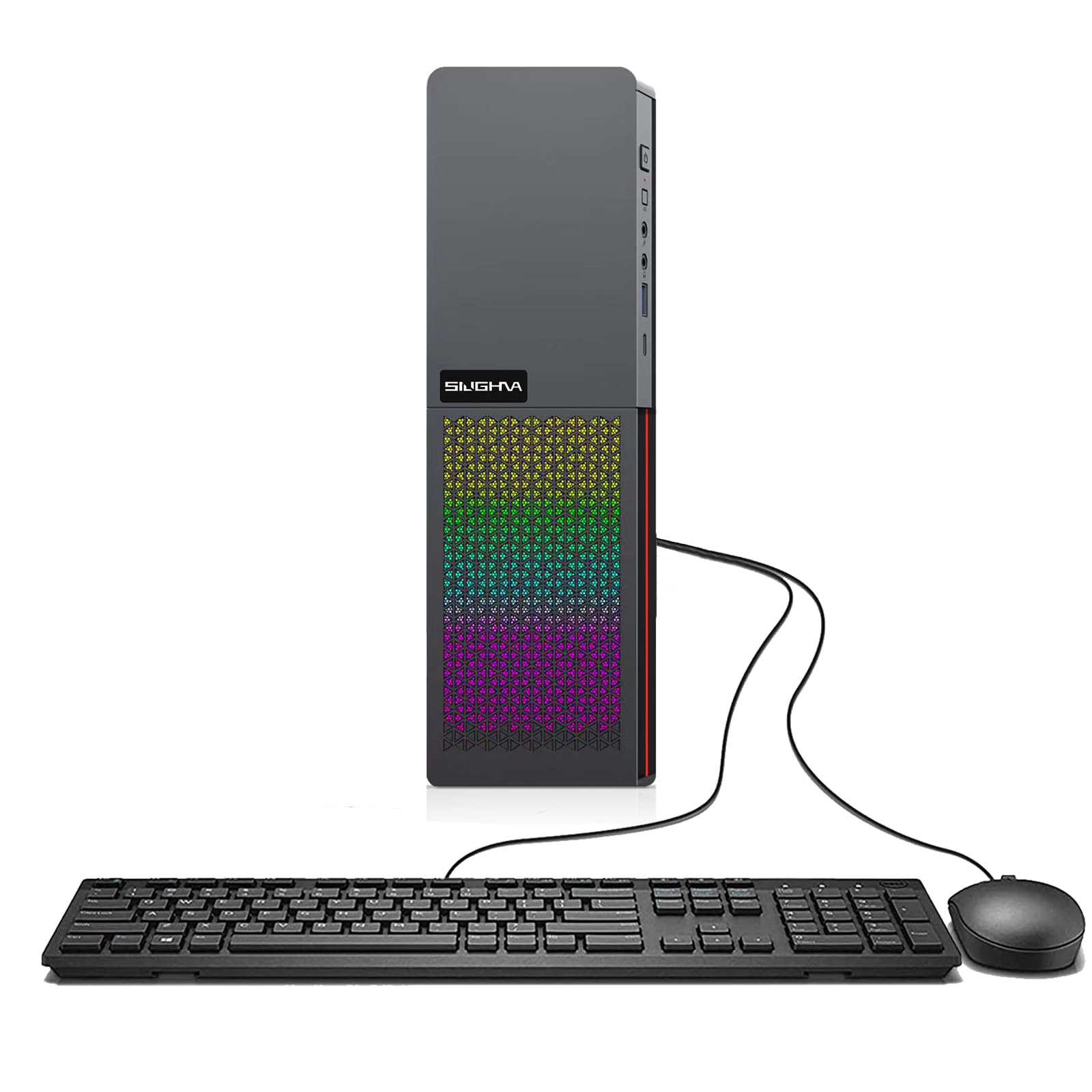 Amazon.com: SIUGHVA Tower Business Desktop Computer, RGB Lights PC ...