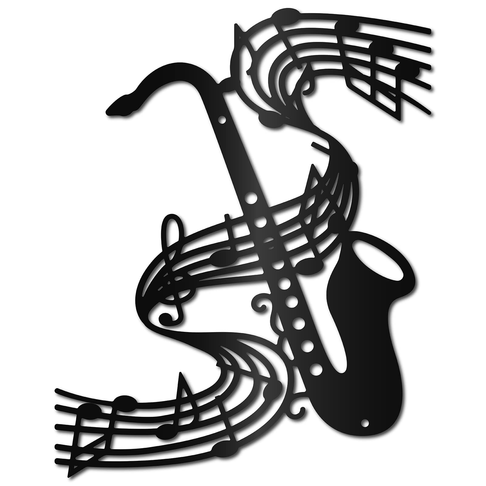 CREATCABIN Music Sax Wall Art Metal Vintage Treble Clef Wall Decor ...