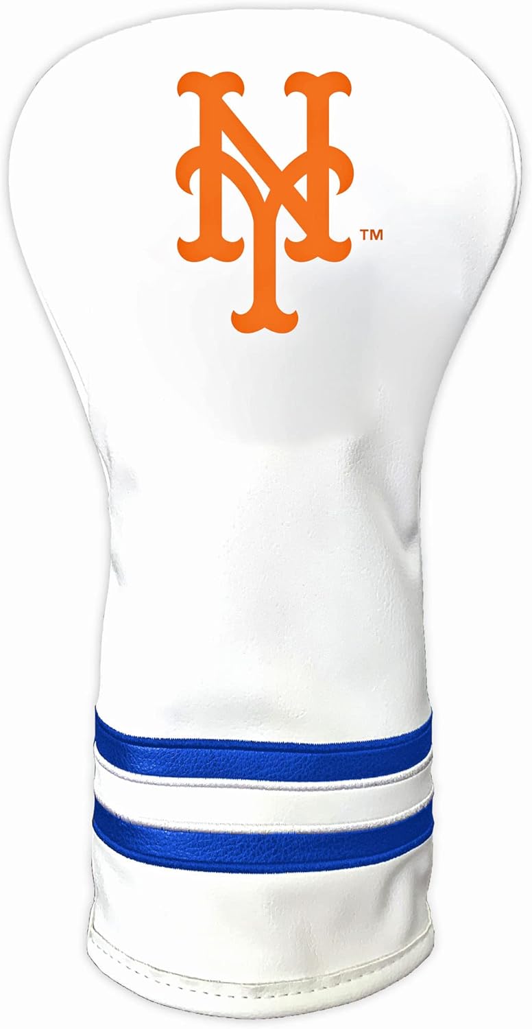 Team Golf MLB New York Mets White Vintage Driver Golf Club Headcover ...