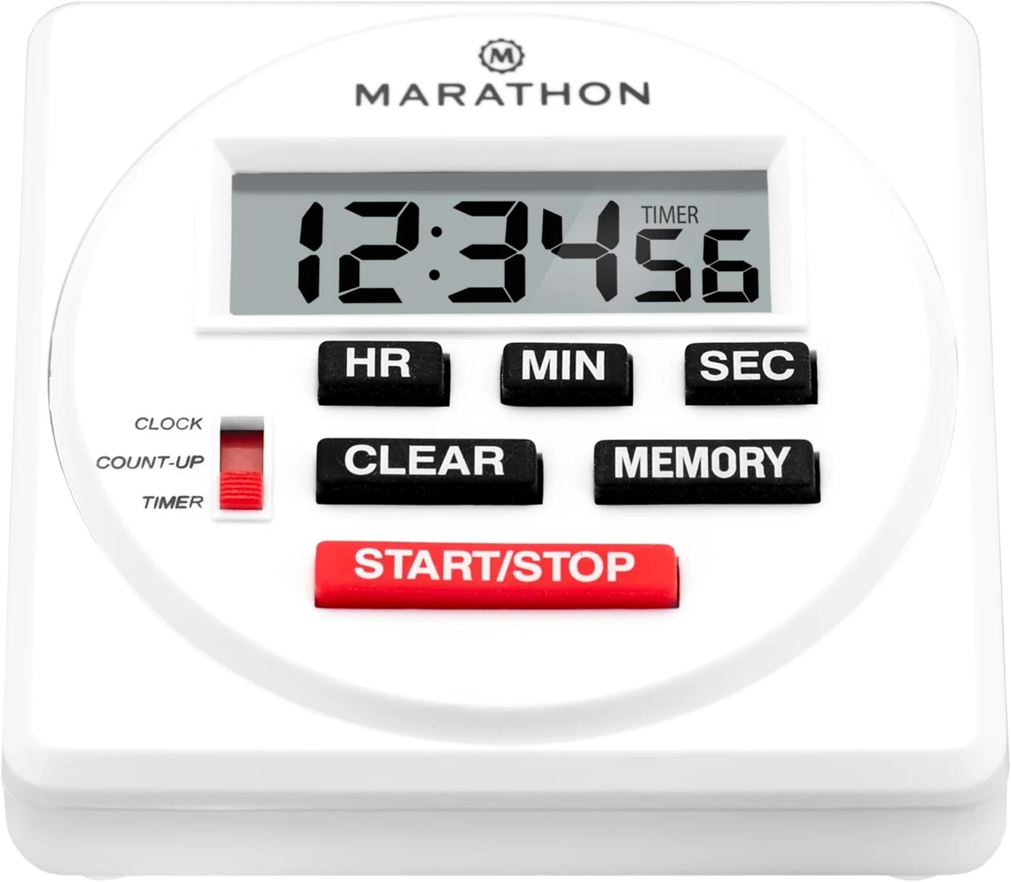 Amazon.com: Marathon 24 Hour Digital Timer, White - Large, Easy-to-Read ...