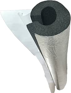 Amazon.com : 3Pcs Self Seal Pipe Insulation Lagging Black Pipe Insulation Foam ID 22mm, 27mm ...