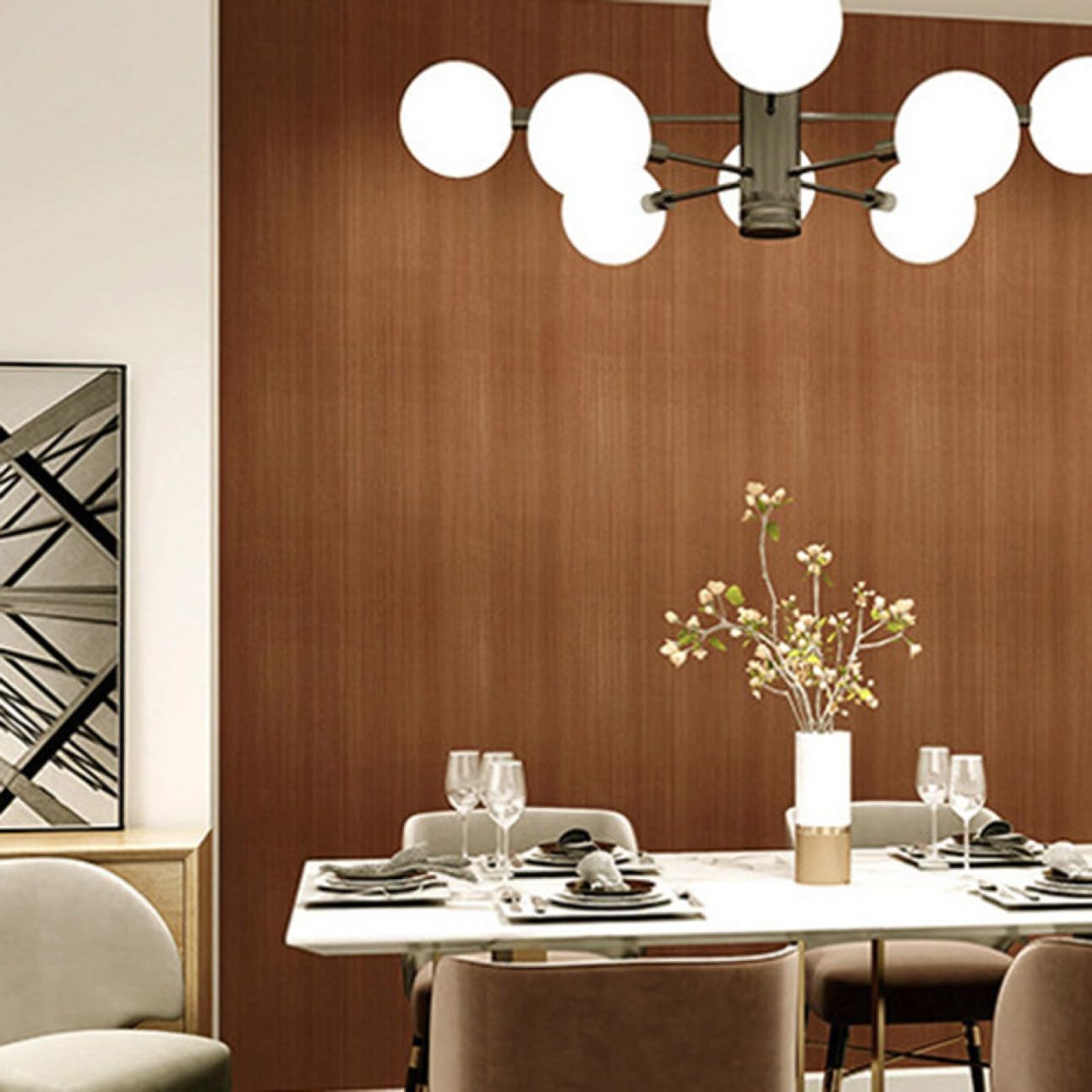 Amazon.co.jp: PIRNSDG Thick 3m Wallpaper Sticker, Removable Wood Grain ...
